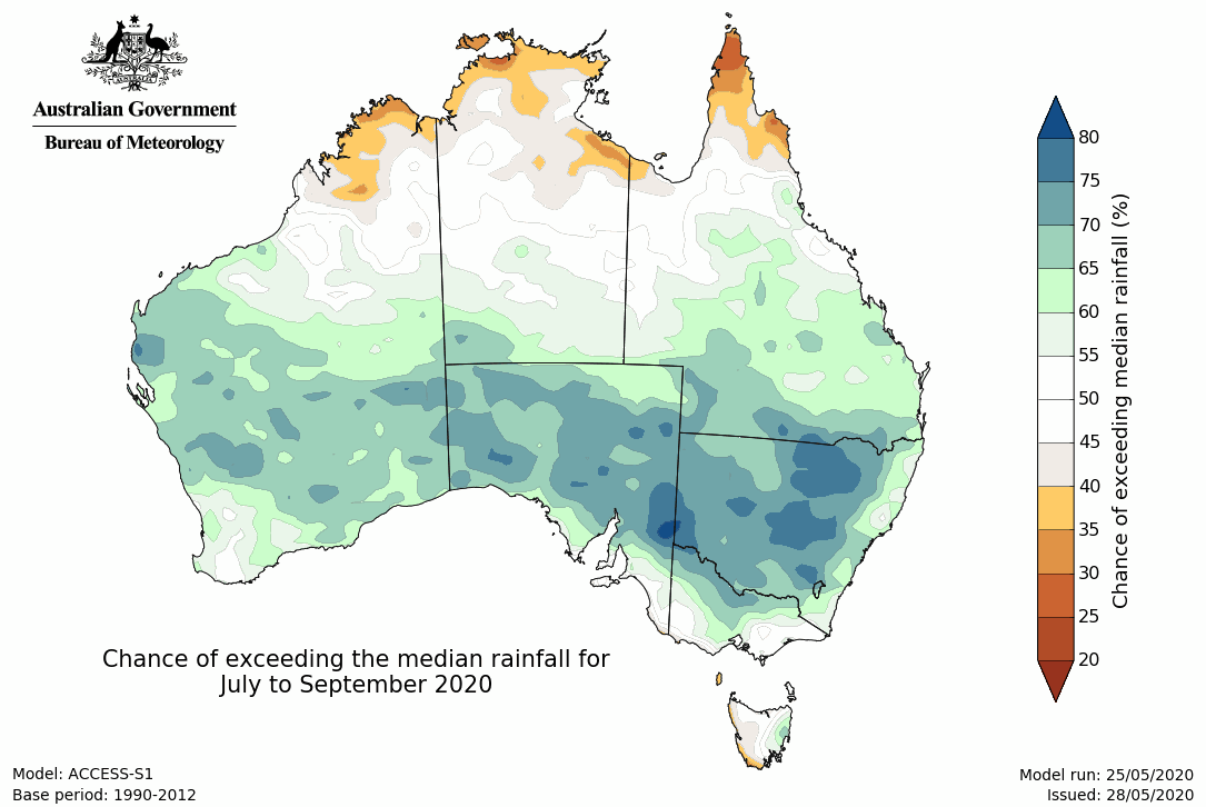 Climate outlook for June to September 2020 - NSW Rural Fire Service