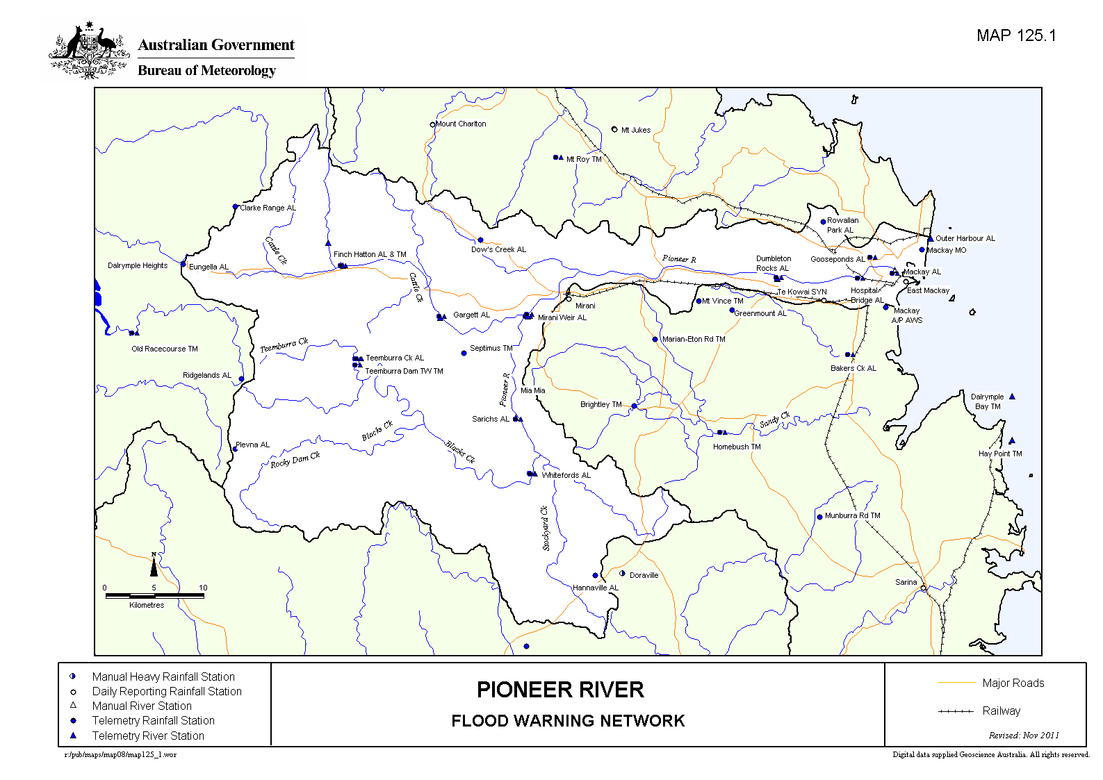 Queensland Pioneer Basin map