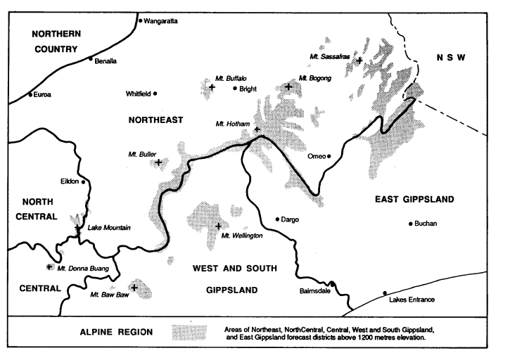 Victorian Alpine District Map