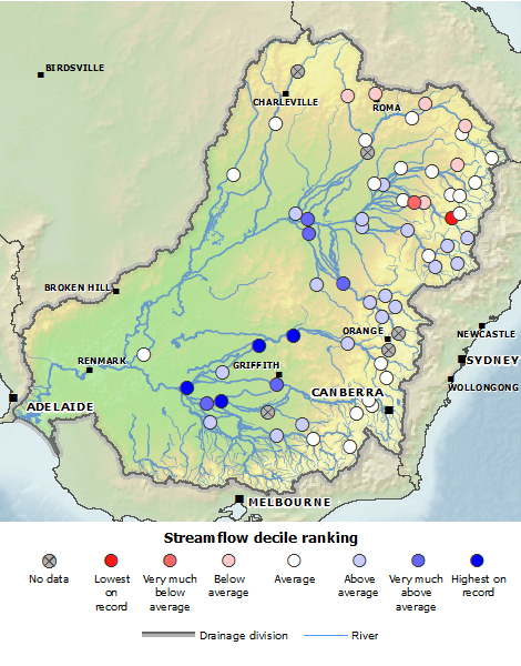 Monthly Water Update - AWRA - Water Information - Bureau of Meteorology