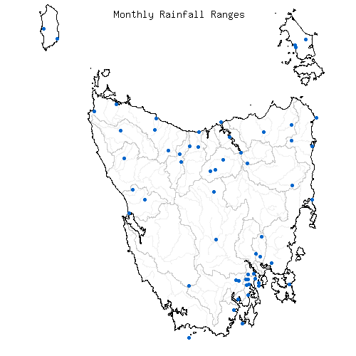 Rainfall Ranges - Tasmania